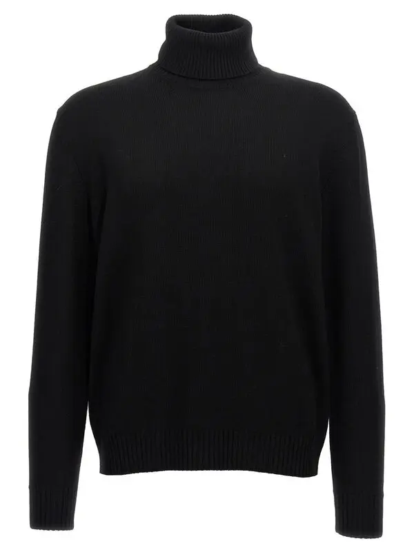 BALLANTYNE Wool Turtleneck Sweater - Black