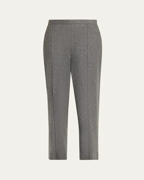 Vince Italian Wool-blend Pants - Medium Heather Gray