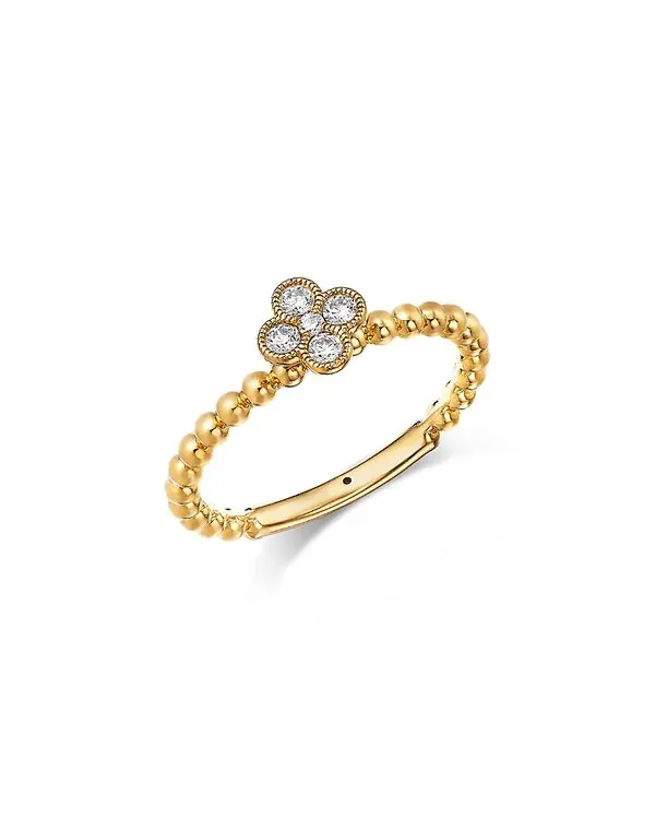 Bloomingdale'S Diamond Clover Ring