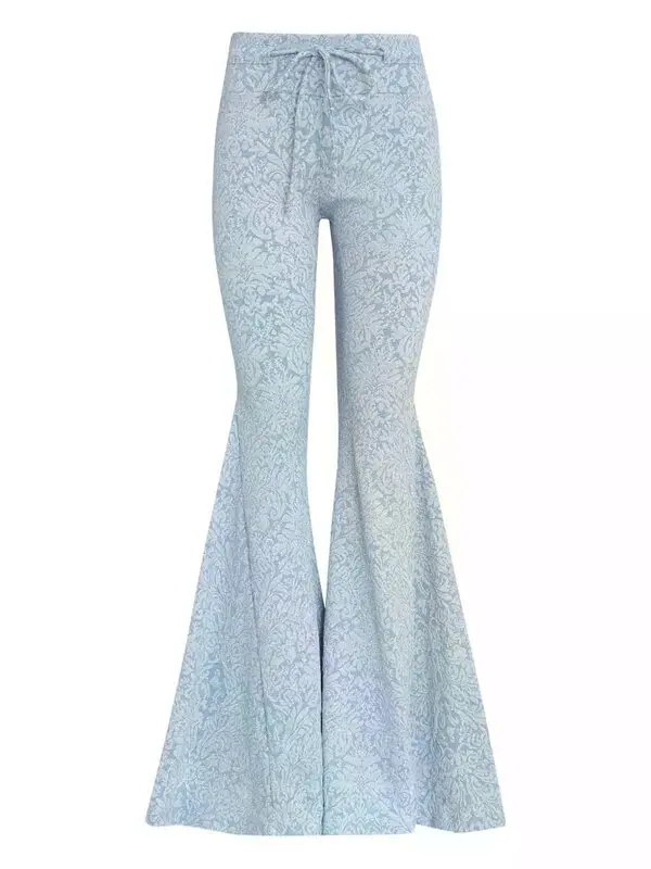 AMIR SLAMA Floral-jacquard Drawstring Trousers