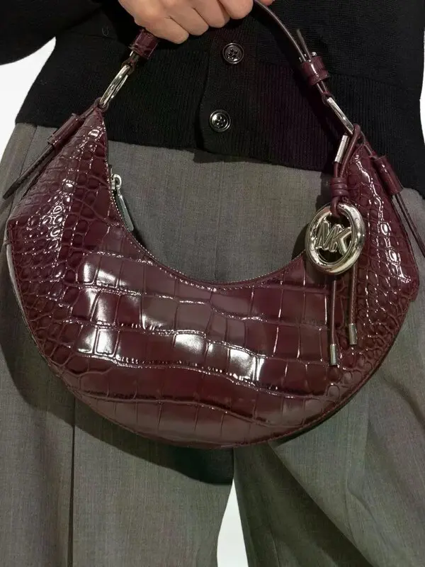 Michael Kors Medium Koa Crocodile-effect Shoulder Bag