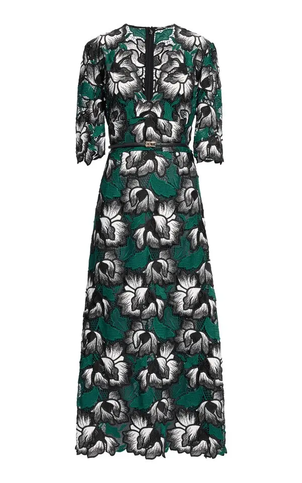 Elie Saab Macrame Midi Dress - Multi