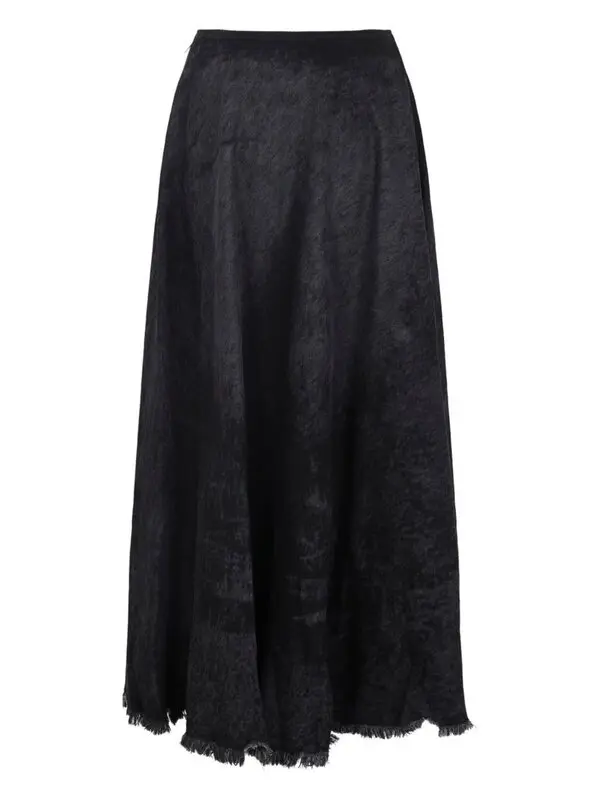 Diesel Denim Long A-line Skirt - Black