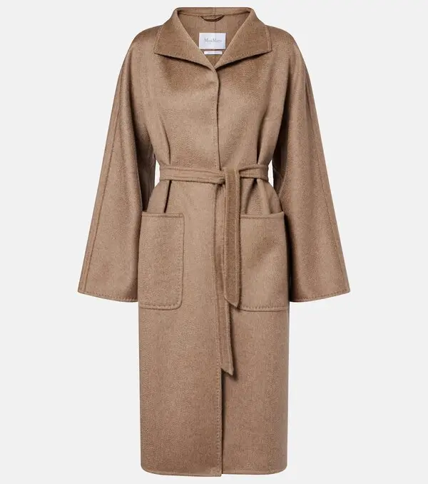 Max Mara Lilia Cashmere Wrap Coat - Brown