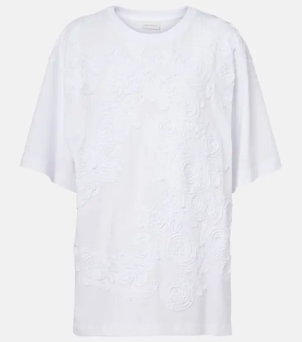Dries Van Noten Embroidered Oversized Cotton T-shirt