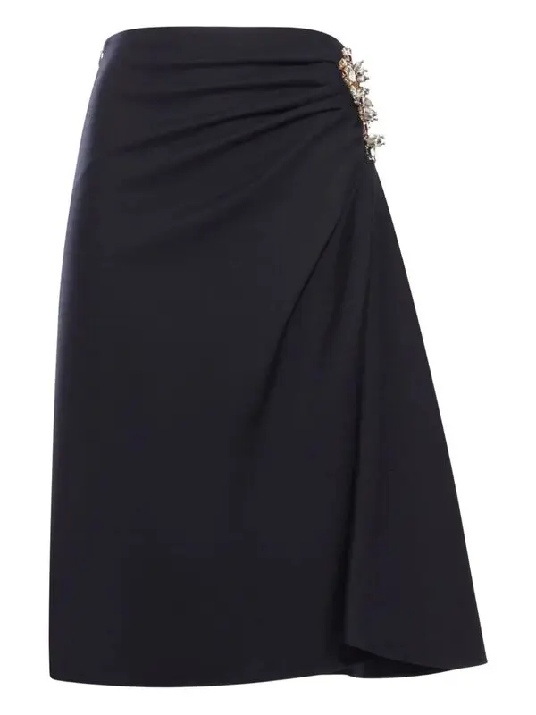 Dries Van Noten Sovora Embroidered Midi Skirt
