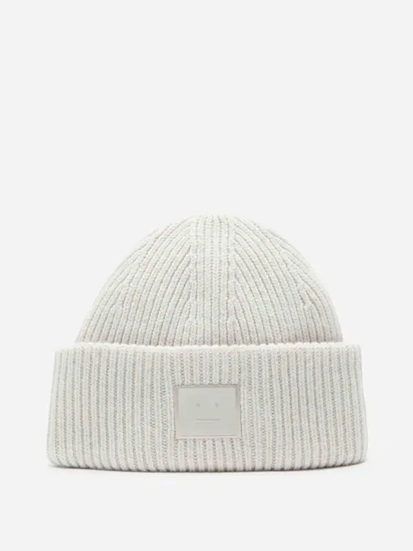 Acne Studios Wool Knit Beanie - Light Grey