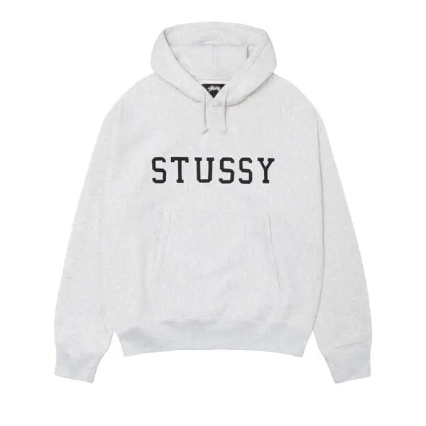 StÜssy Felt Applique Hoodie - Grey
