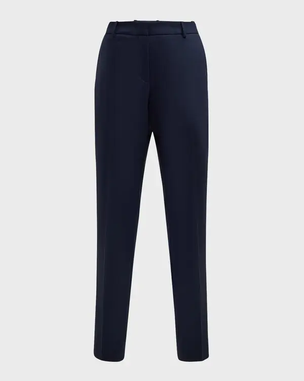 Lafayette 148 New York Clinton Cropped Stretch Wool Trousers