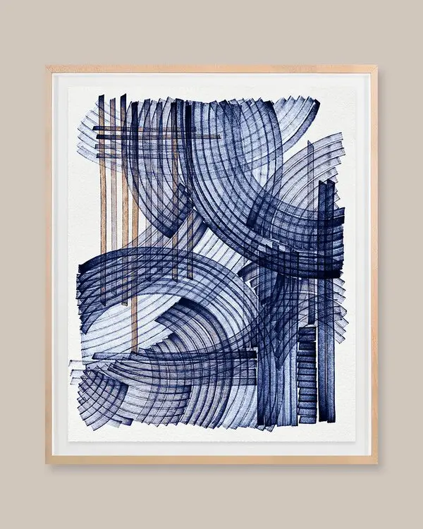 GRAND IMAGE HOME Blue Weave 2" Digital Art Print Victoria Neiman