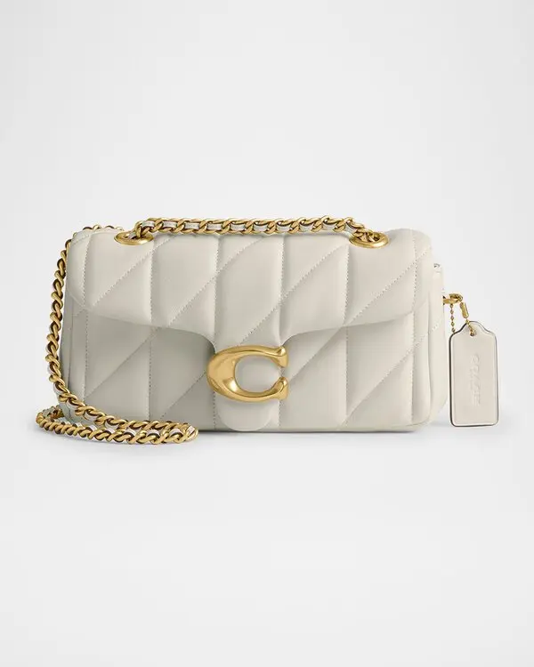 Coach Tabby 20 Quilted Leather Shoulder Bag With Chain - Gold/chalk