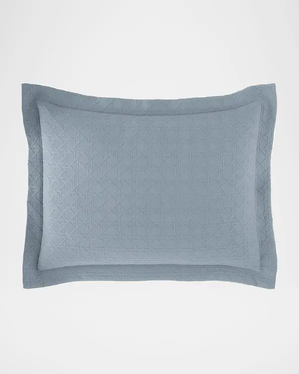 SFERRA Marcus Standard Cane Matelasse Sham - Blue