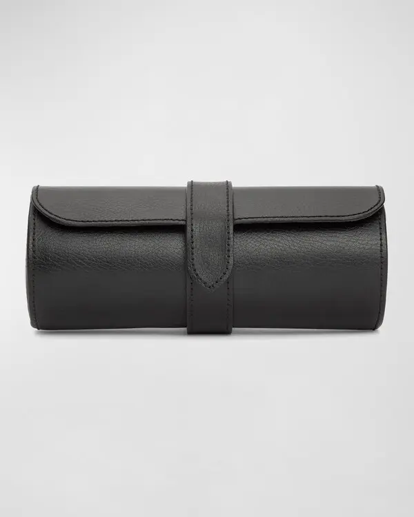 Wolf Blake Watch Roll W/ Capsule - Black/grey
