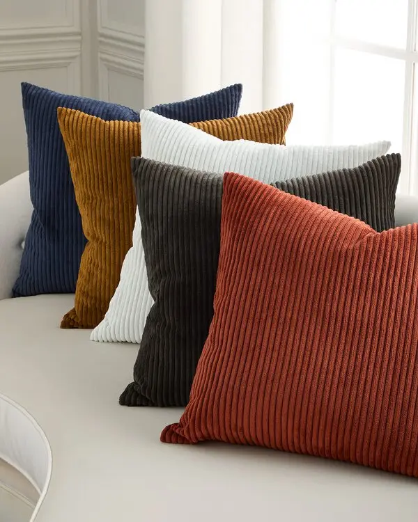 D.V. KAP HOME Tuft Decorative Pillow, 24" Square - Linen