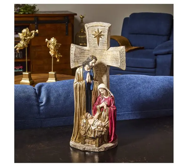 VALERIE PARR HILL 13.5 Cross With Holy Family Valerie