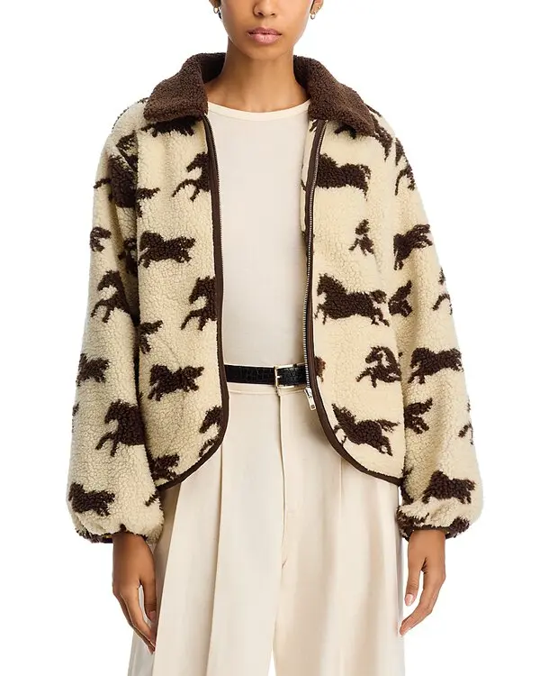 The Great. Pasture Jacket - Cream With Hickory