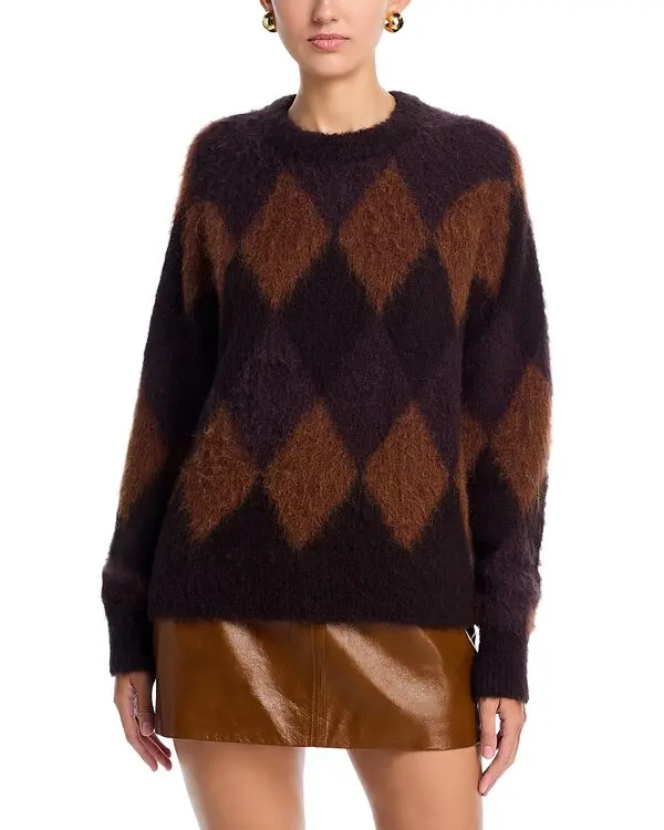 A.L.C. Ezra Pullover Sweater - Deep Plum/bronco/dark Umber