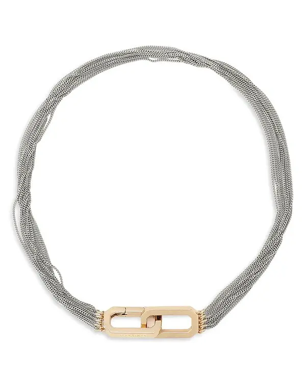 All Saints Carabiner Multi Chain Collar Necklace