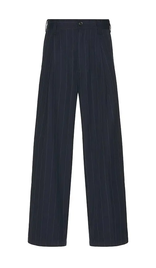 Obey Dean Stripe Pleated Pant - Midnight Navy Multi