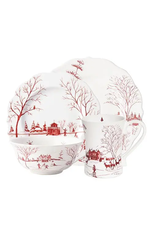 JULISKA Country Estate Winter Frolic 4-piece Dinnerware Set - Ruby