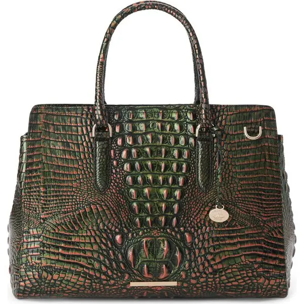 Brahmin Finley Carryall Croc Embossed Leather Satchel
