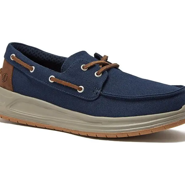 LANDS' END Comfort Slip-on Boat Shoes - Navy