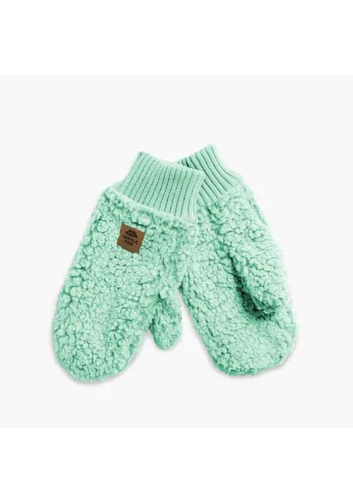 Turtle Fur High Pile Fleece Mittens - Mint Crush