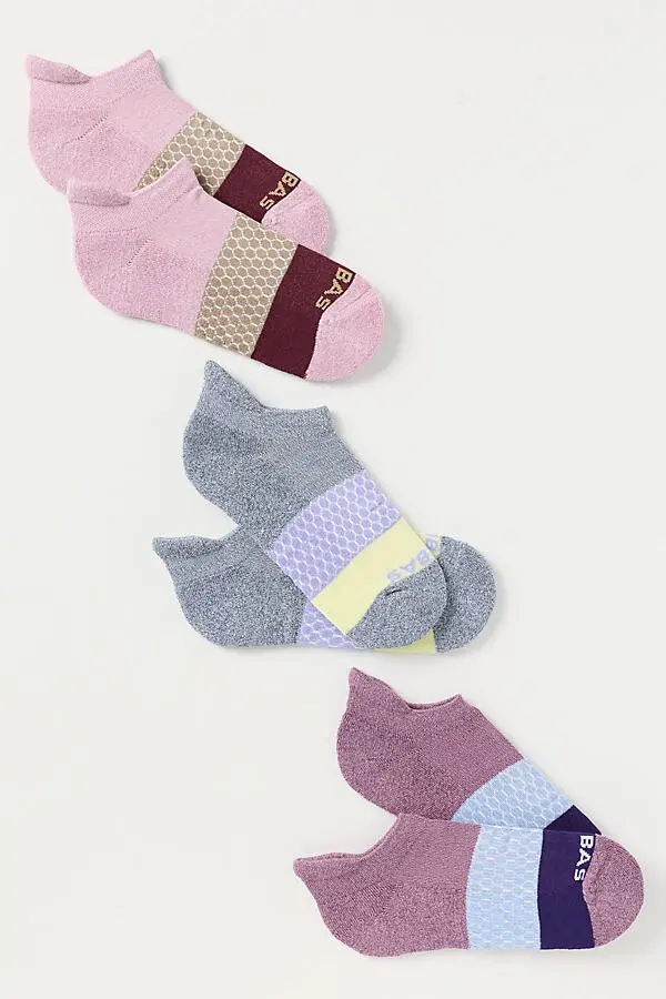 BOMBAS Tri-block Ankle Socks, Set Of 3