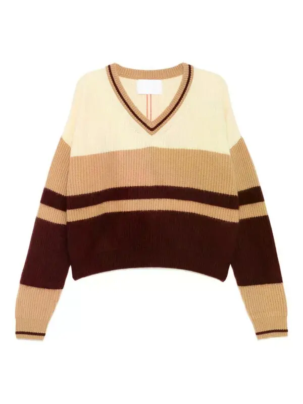 CUDDLEUP Striped Cashmere Jumper