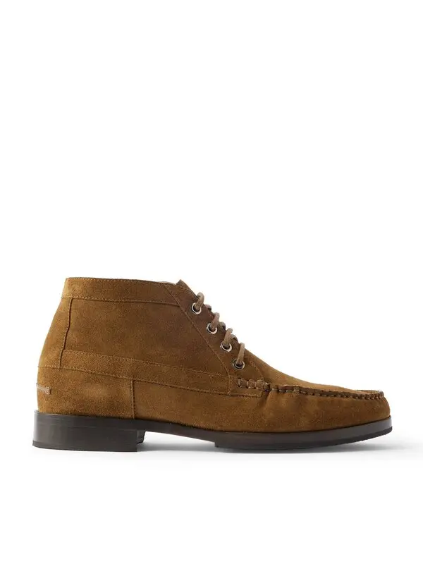 Manolo Blahnik Crosta Rhinebeck Suede Lace-up Boots - Brown