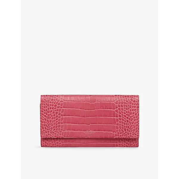 Smythson Mara Marshall Leather Travel Wallet - Raspberry