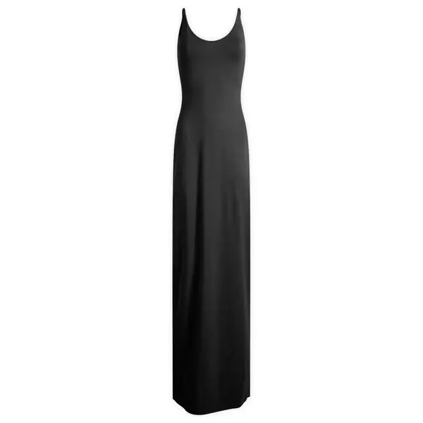 SKIMS Smooth Lounge Skimpy Scoop Neck Maxi Dress - Obsidian