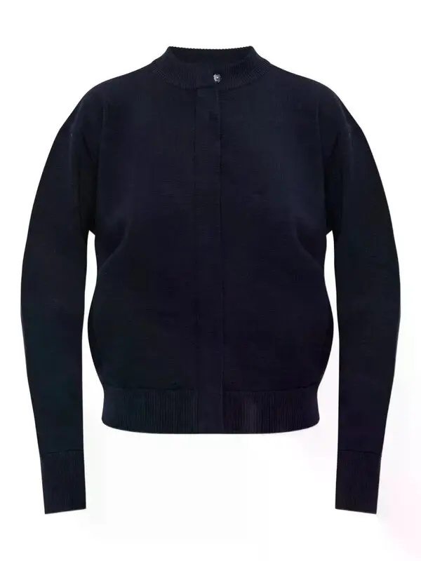 Max Mara Pelago High-neck Zip-front Cardigan - Black
