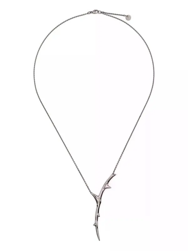 SHAUN LEANE Rose Thorn Single Drop Pendant Necklace - Silver