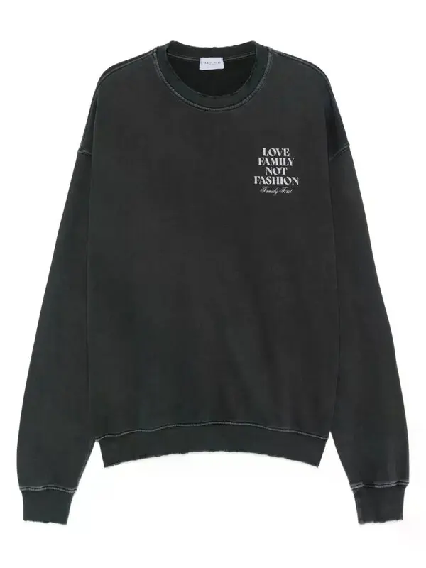 FAMILY FIRST Slogan-print Sweatshirt