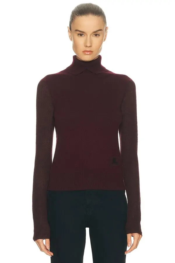Burberry Turtleneck Sweater - Mahogany Red