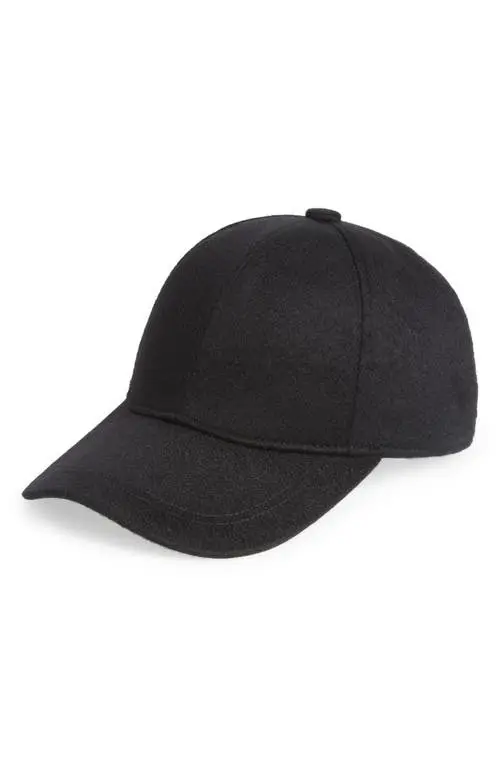 Vince Cashmere Baseball Cap - Black