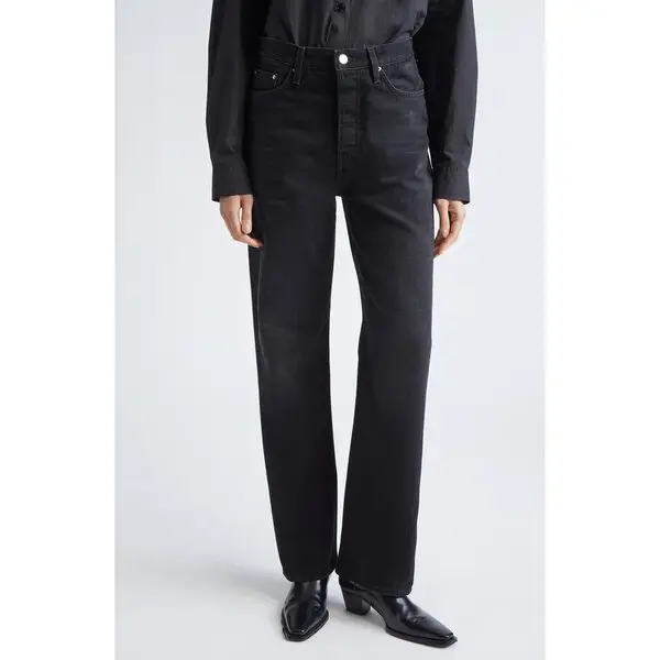 TOTÊME Twisted Seam Organic Cotton Straight Leg Jeans