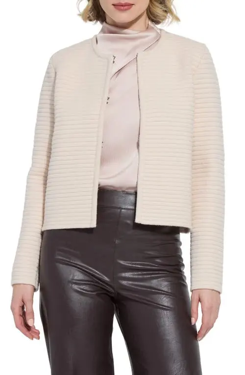 Lyssé Textured Jewel Neck Cardigan