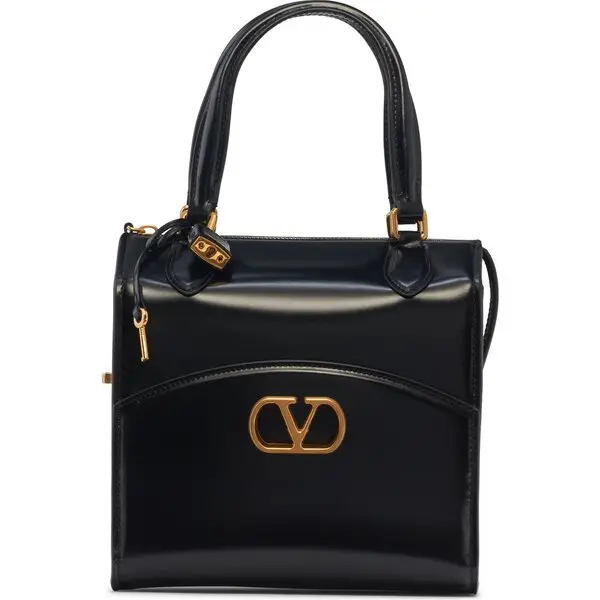 Valentino Garavani Small Leather Handheld Bag - Nero