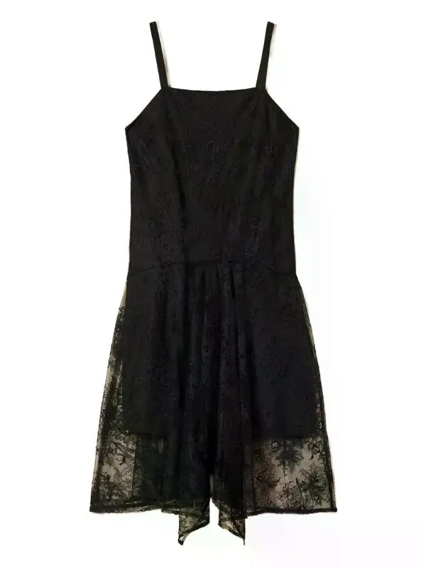 TWINSET Lace Overlay Midi Dress