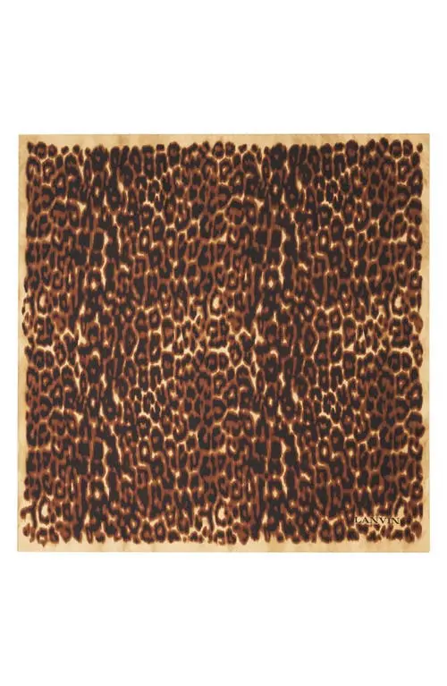 LANVIN Print Silk Scarf - Leopard