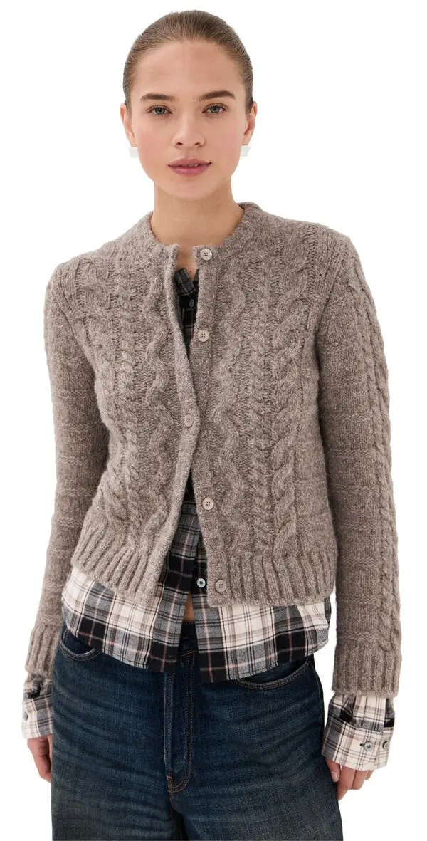 Acne Studios Yak Cotton Flannel Cardigan
