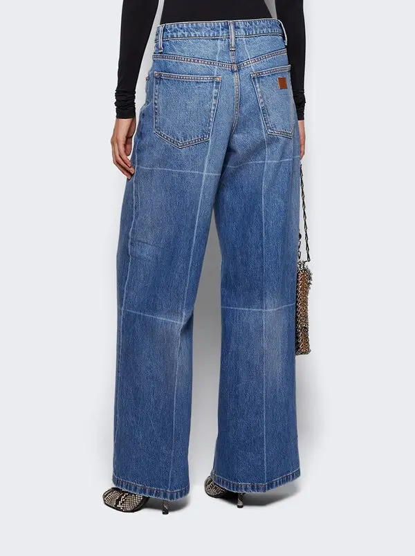 Alexander Wang Straight Leg Panelled Jeans - Blue