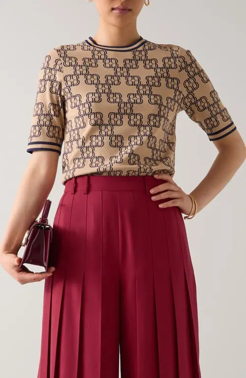 LK BENNETT Odette Jacquard Top