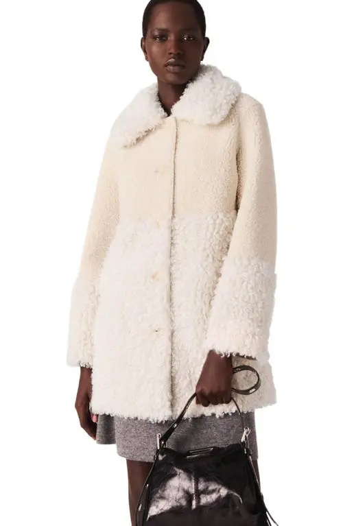 Maje Long Faux Fur Coat