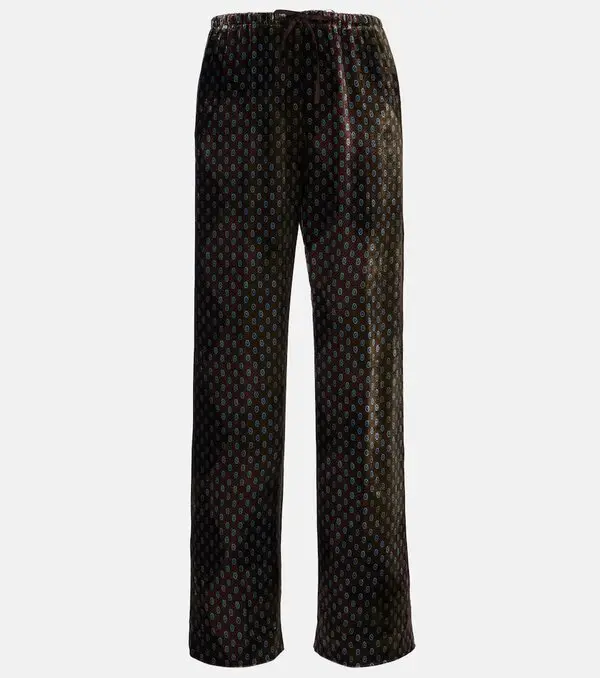 Dries Van Noten Printed Wide-leg Satin Pants - Multicoloured