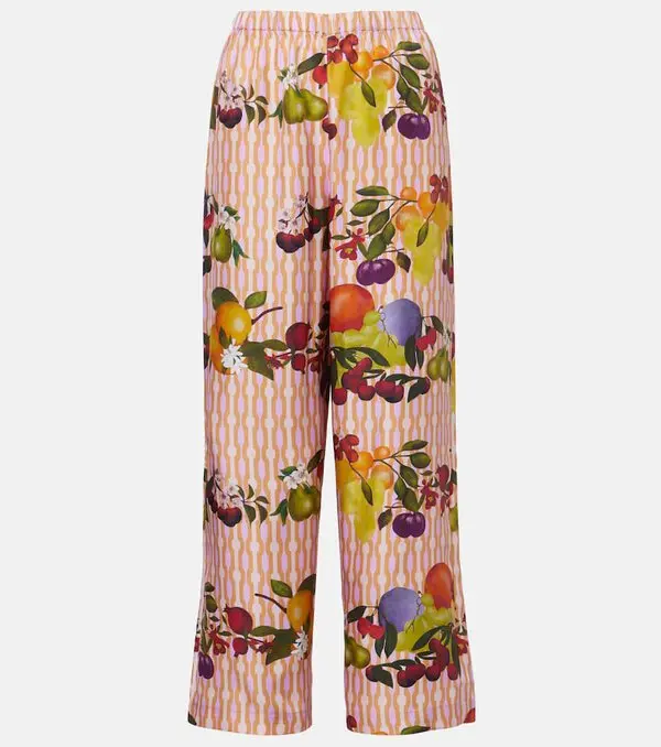 ERES Cannelle Silk Twill Wide-leg Pants - Multicoloured