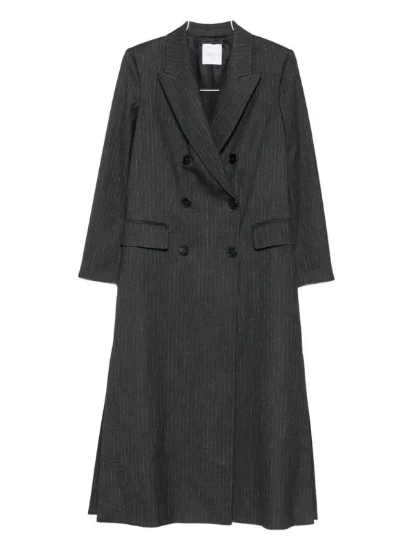 CENERE GB Pinstriped Double-breasted Coat