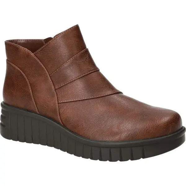 EASY WORKS BY EASY STREET Rayleen Wedge Bootie - Tan